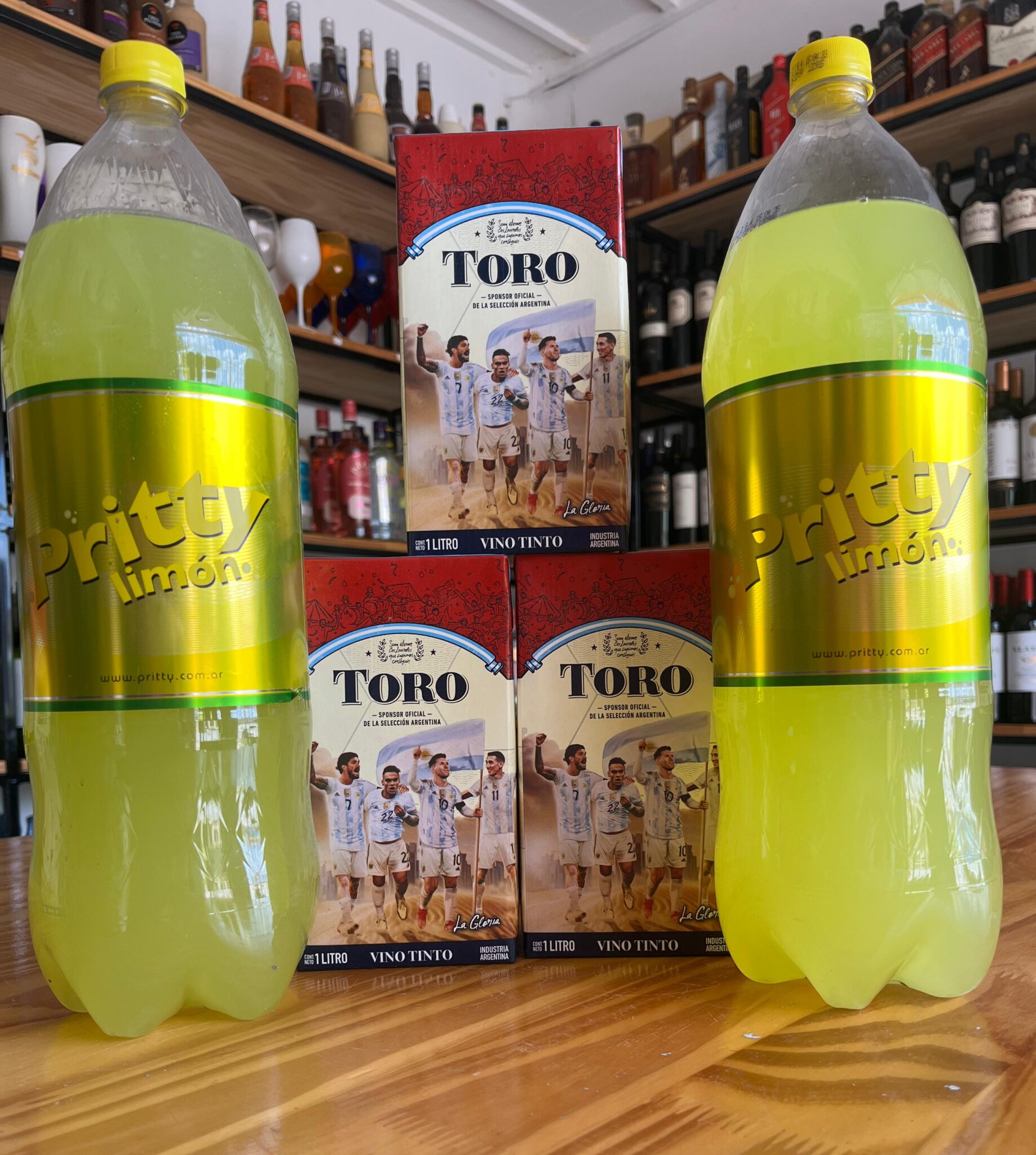 3 VINOS TOROS + 2 PRITTY 2.25 – Kiosco Van Van